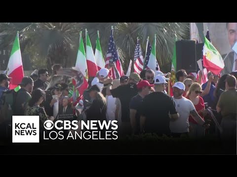 Israel-Iran Conflict demonstrators rally outside West LA federal building