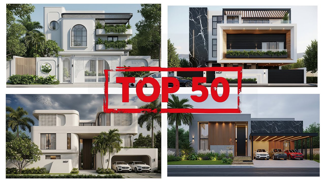 Top 50 Modern House Elevation Designs 2025 | Future Home Facade Ideas