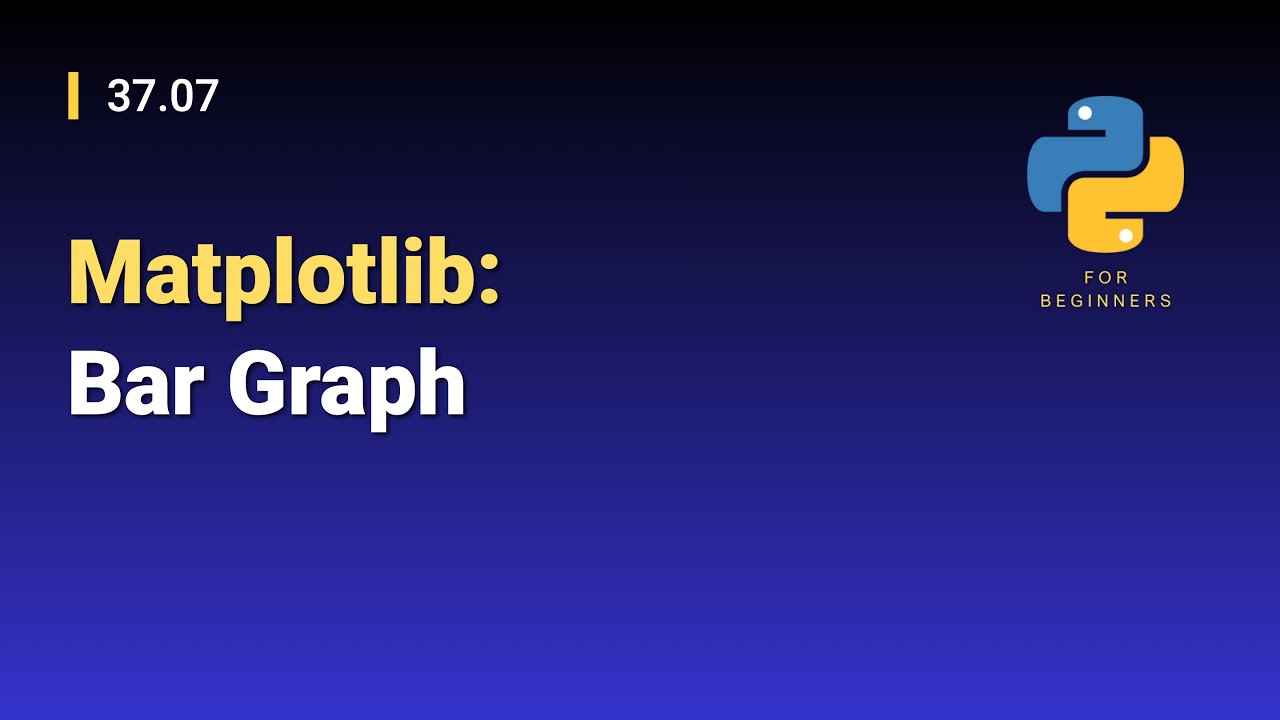 [Python for Beginners]: 37.07. Matplotlib: Bar Graph