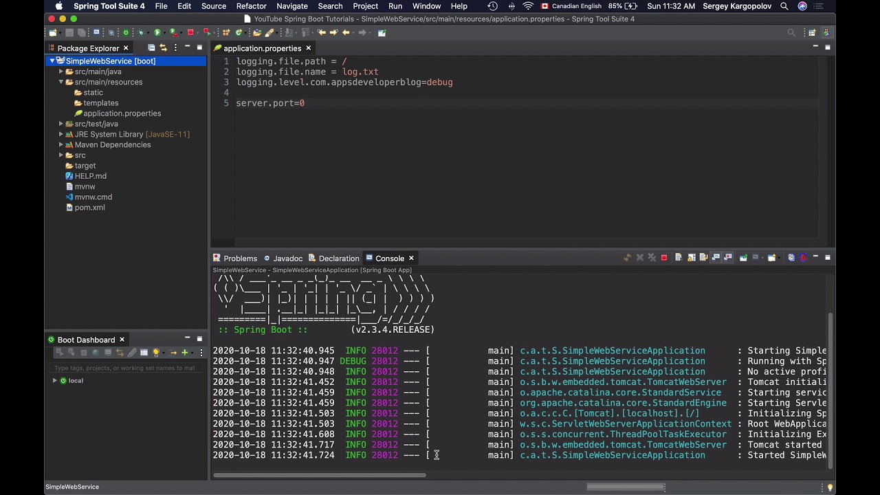 Start Spring Boot App on Random Port Number