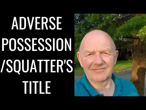 Adverse Possession and Squatter's Title to Property-Registration of Ownership