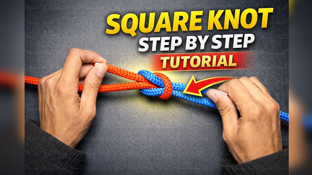 How to Tie a Square Knot (Reef Knot) | Easy Step-by-Step Tutorial
