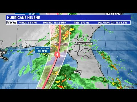 Live | Hurricane Helene landfall time, forecast for Northeast Florida