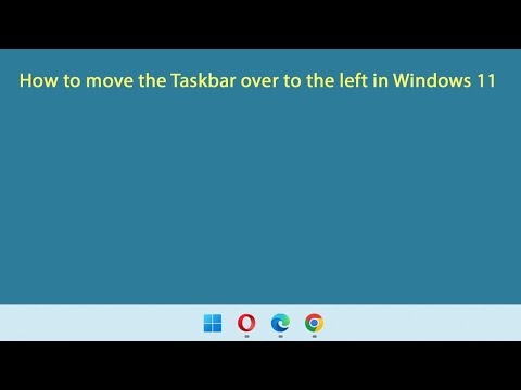 How To Move Taskbar to Left In Windows 11 | Align taskbar icons to left ...