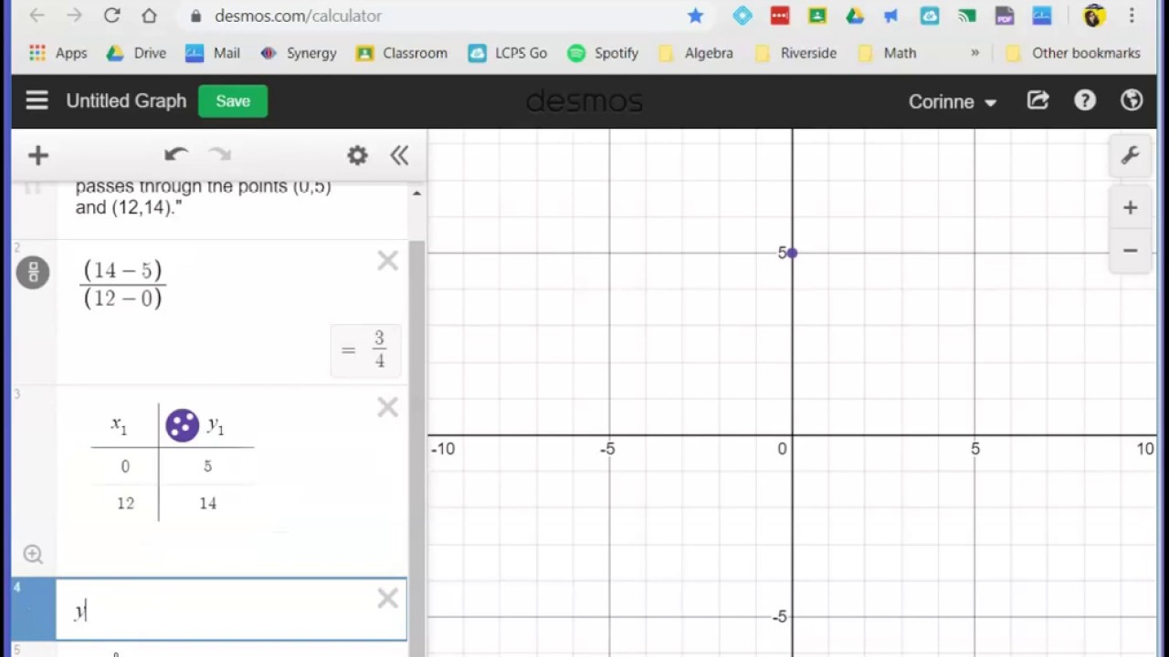Using Desmos to Create Linear and Quadratic Regressions