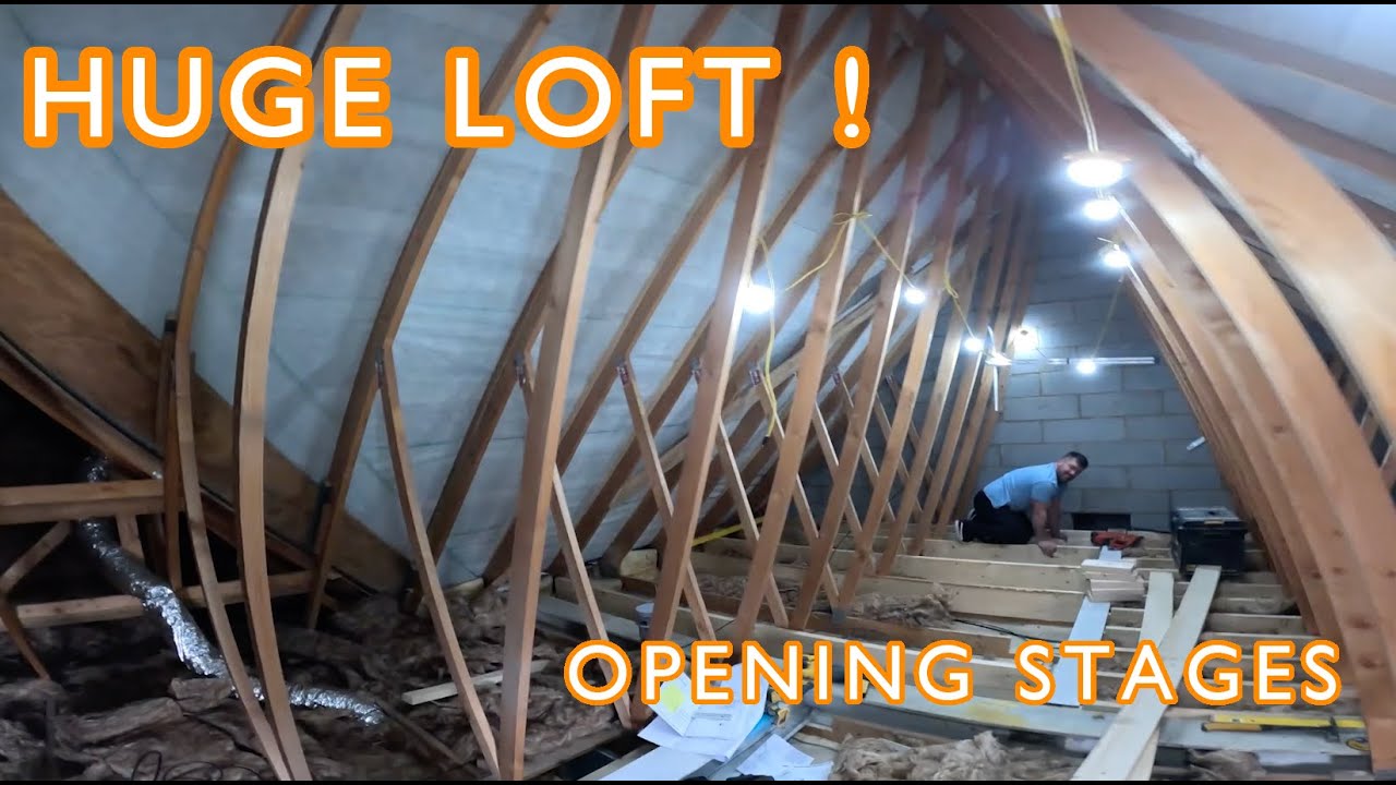 HUGE LOFT CONVERSION WALKTHROUGH - BUILDING STAGE !