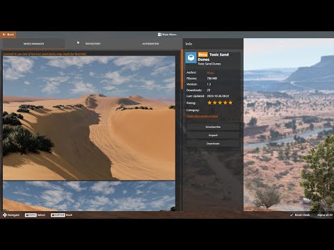 BeamNG.drive How to install Mods such as Toxic sand dunes.