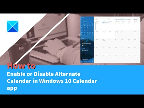 How to Enable or Disable Alternate Calendar in Windows Calendar app