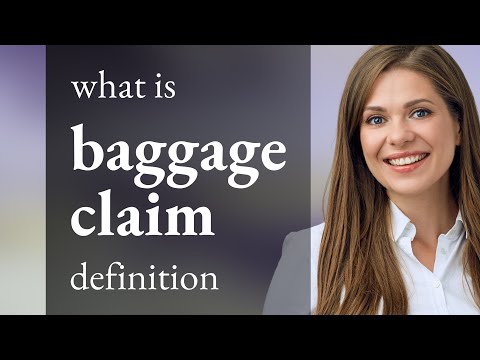 Baggage claim • meaning of BAGGAGE CLAIM