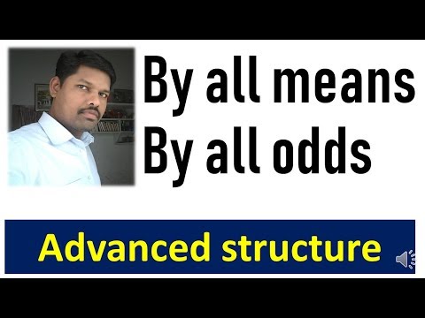 BY ALL MEANS, BY ALL ODDS in English Advanced Structure | Spoken English in Telugu | #CHRISHEDUTECH