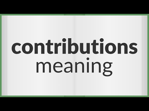 Contributions | meaning of Contributions