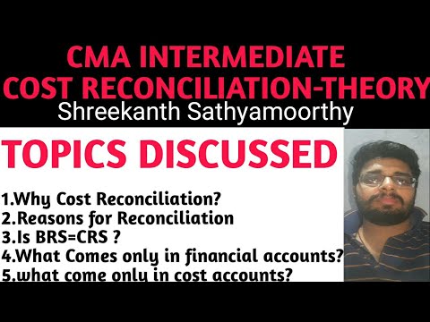 COST RECOCILIATION STATEMENT| EXPLAINED | TAMIL | SHREEKANTH