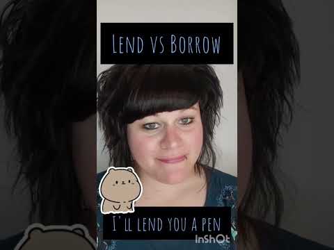 Vocabulary: Lend vs Borrow