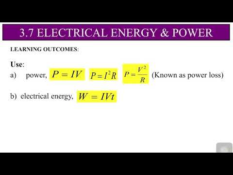 3.7Electrical Energy and Power