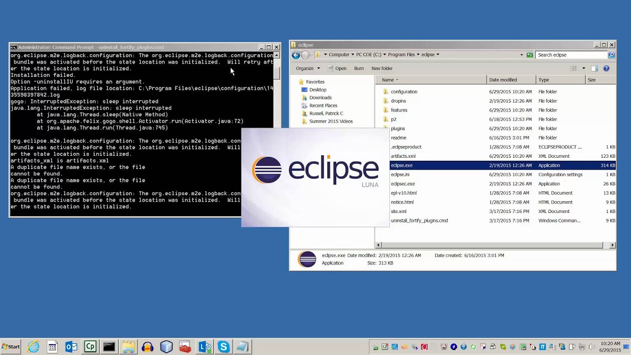 Uninstalling SCA Eclipse Plugin