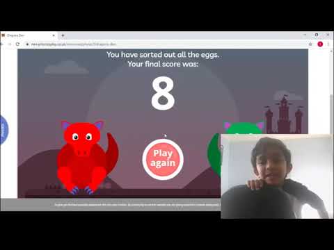 Playing cool DRAGON DEN phonics game!