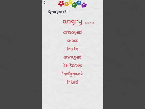 Synonyms of ANGRY #arcbrainsparks #english #englishlesson