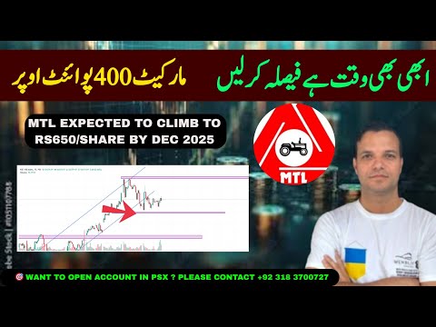 PSX | Pakistan stock market analysis| MTL expected to climb to Rs650/share by Dec 2025