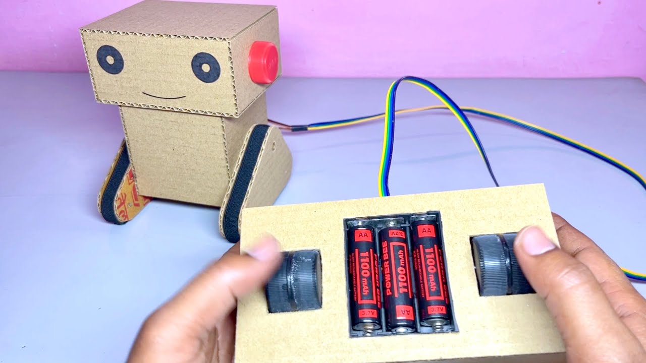 How to make a cardboard R.C Robot at home , DIY cardboard R.C robot making.
