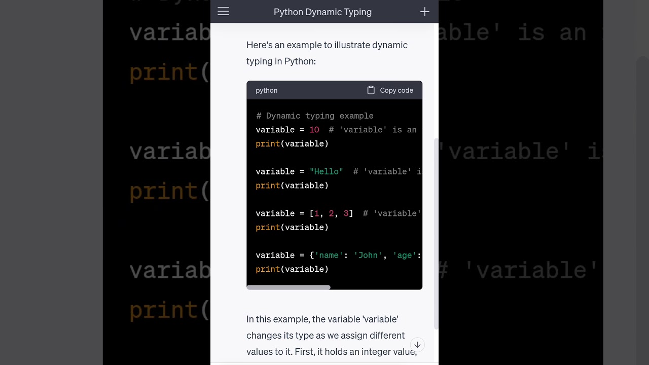 dynamic typing in python | python interview questions