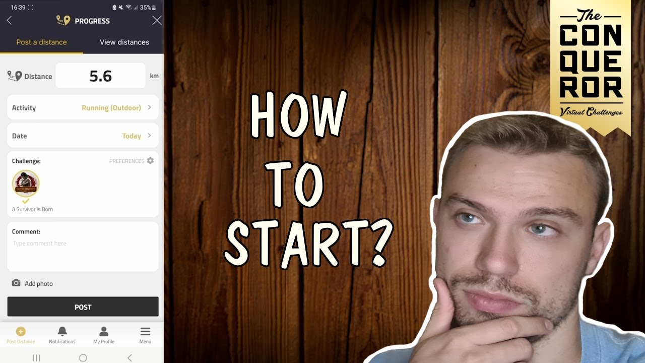 The Conqueror Virtual Challenge App - How to Enter the Distance