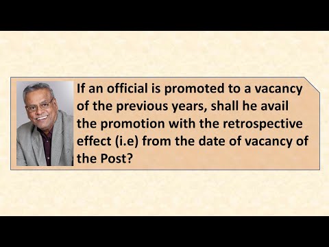 If promoted official of the previous year, shall avail the promotion with the retrospective effect?