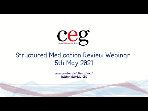 Webinar: Structured Medication Review, 5 May 2021