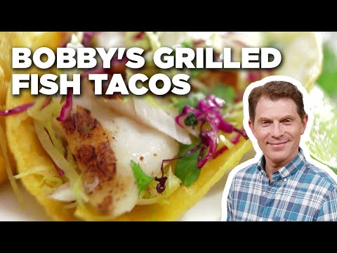Bobby Flay's Grilled Fish Tacos | Bobby Flay's Barbecue Addiction | Food Network