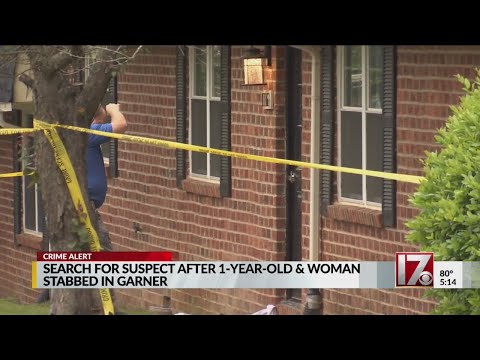 Search for suspect after 1-year-old and woman stabbed in Garner
