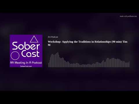 Workshop: Applying the Traditions in Relationships (90 min) Tim M