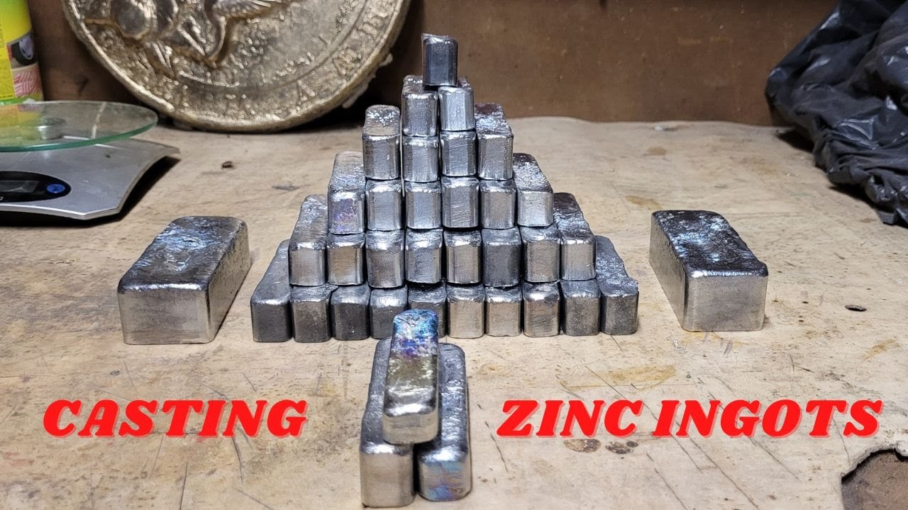 Casting zinc ingots - Devil Forge