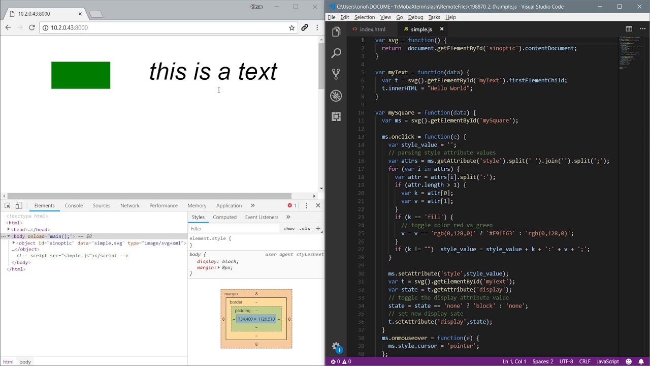 Playing with SVG files from JavaScript code