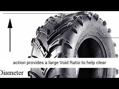 VANACC ATV Tires 25x8 12 Front & 25x10 12 Rear UTV Tire 25x8x12 25x10x12, 6PR, Set of 4