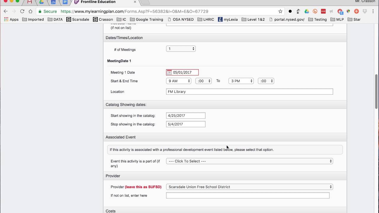 Activity Proposal Form
