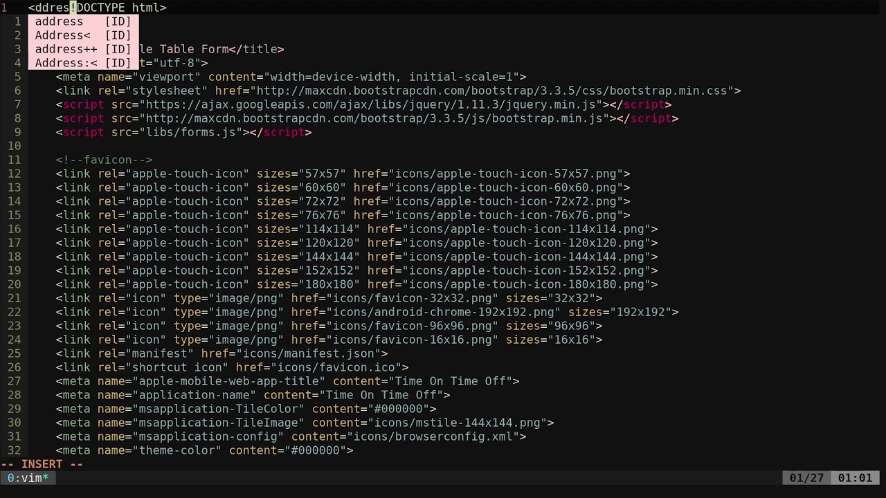 Bootstrap MySQL Forms Template