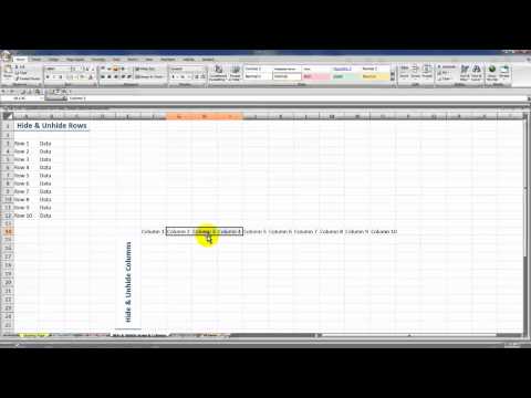 Excel Keyboard Shortcuts in Excel to Hide, Unhide, Insert and Delete Cells, Columns and Rows