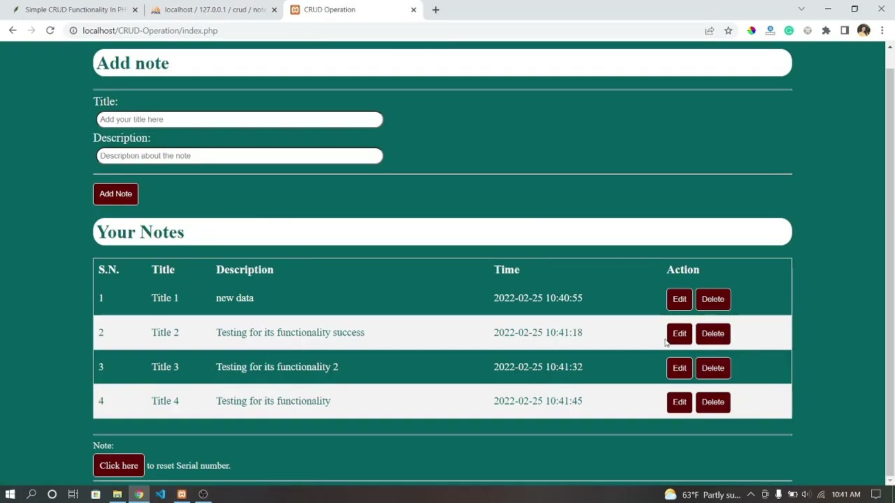 Simple CRUD Functionality In PHP With Source Code | Source Code & Projects