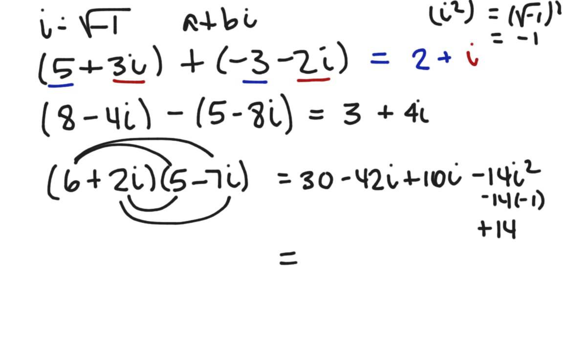 Operations with Complex Numbers