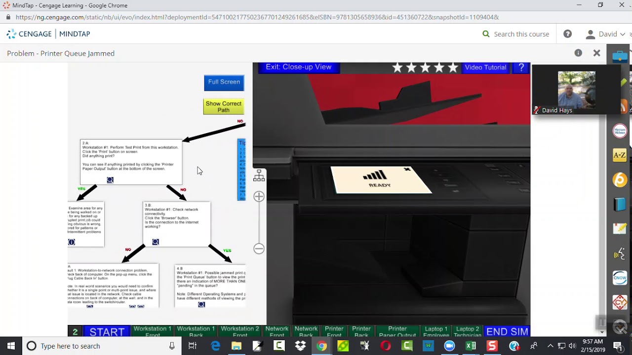 Example of Simulation - Printer Queue Jammed