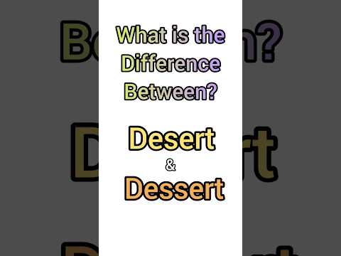 Difference between Desert & Dessert #desert #dessert #english #shorts #shortvideo #vocabulary #short