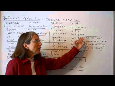 Spanish Reflexive Verbs with Different Meanings