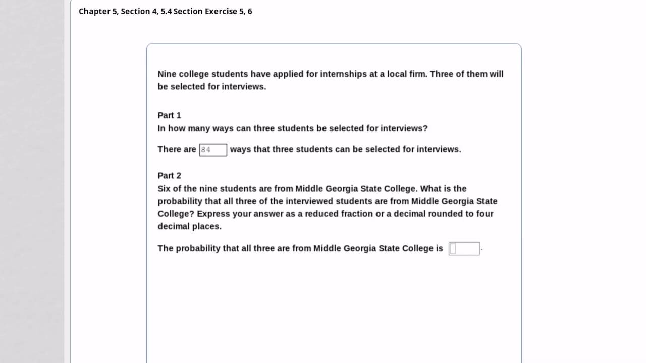Statistics - Chapter 5 homework #49