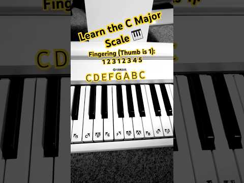 C Major Scale Piano 🎹 Tutorial! #piano #scales #beginner