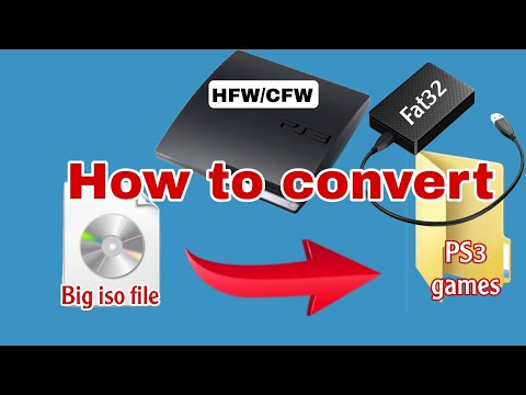 Ps3 ISO Big files split To fit On FAT32 Device | Convert ISO to PS3 games files