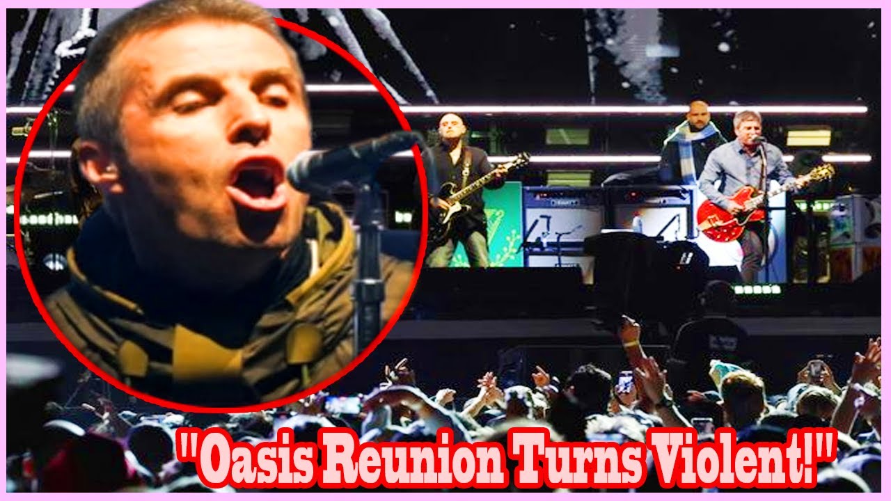 Oasis show descends into chaos as footage emerges of a brawl breaking out at reunion gig in Toronto