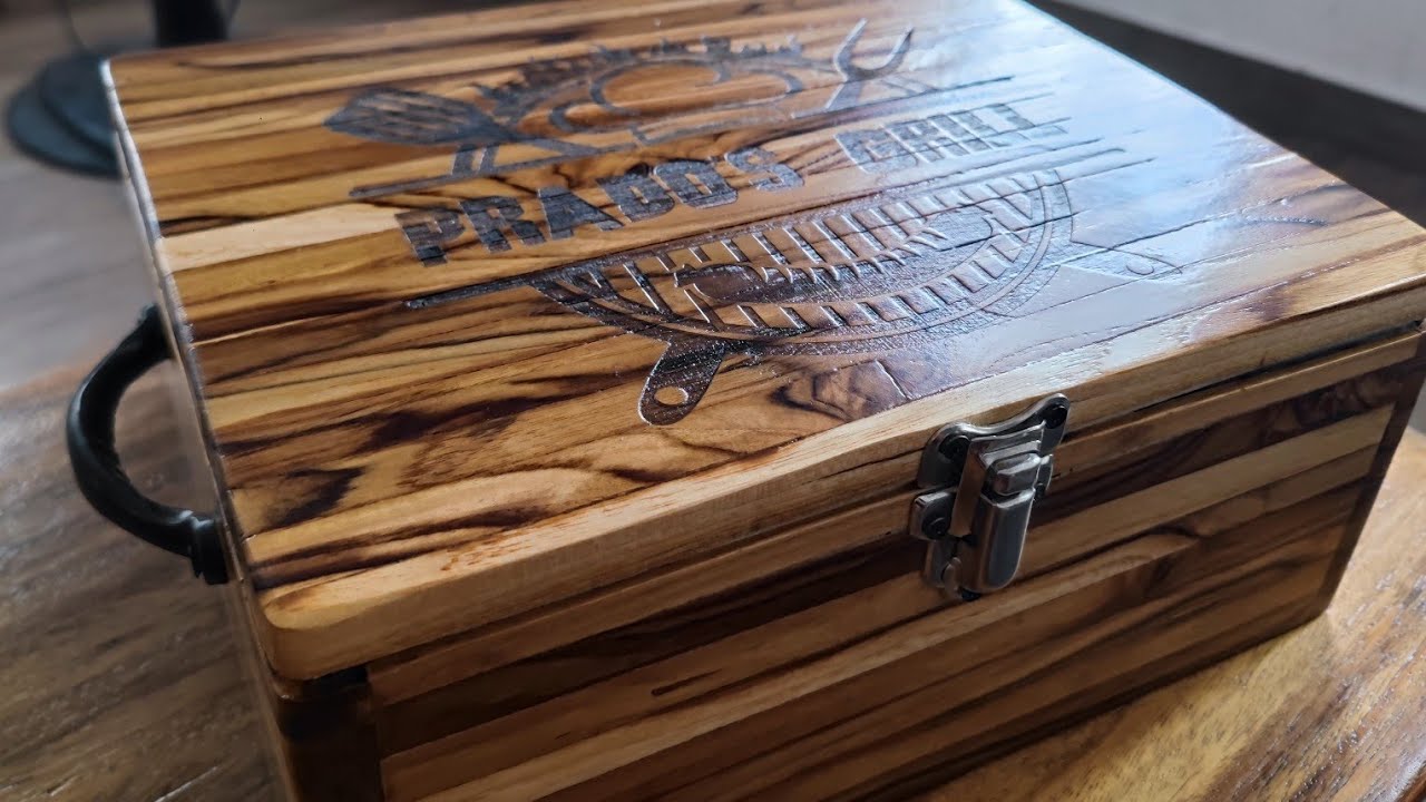 I made a beautiful grill box in my workshop with teak wood for the Christmas exchange.