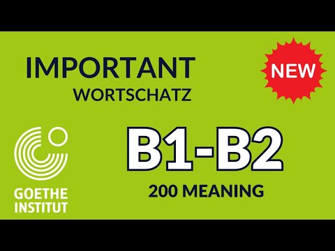 B1 B2 Goethe Wortschatz Prüfung Important vocabulary for Deutsch Prüfung B1 B2 Prüfung Tipps