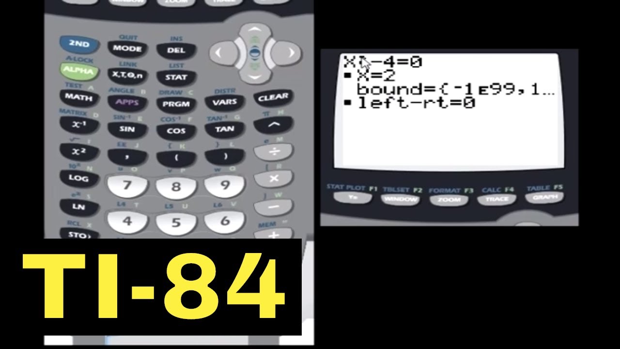 Ti-84 Calculator - 14 - Using the Equation Solver