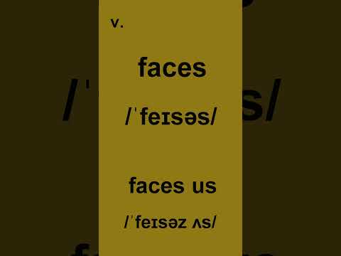 How to pronounce FACES (v.) in American English #spokenenglish #howtopronounce #americanenglish
