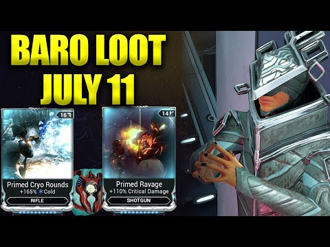 GREAT PRIMED MODS TODAY! Warframe Baro Ki'Teer July 11